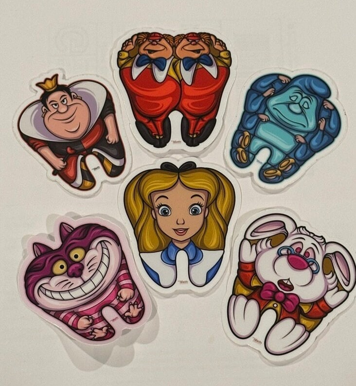 Queen of Heart, Alice, Caterpillar, Cat, Rabbit and Twins – Teeth Obsessed